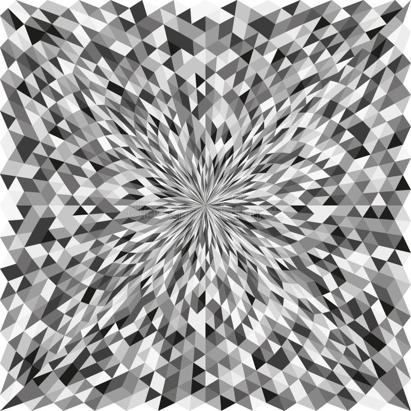 Radial Burst Pattern. Abstract Optical Background. Grayscale Geometric Illustration. Vector ...