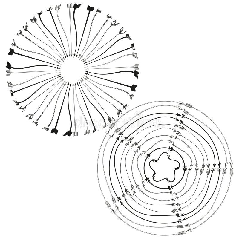 Radial Chart Pair. Circular Axis Icon. Concentric Target Vector ...