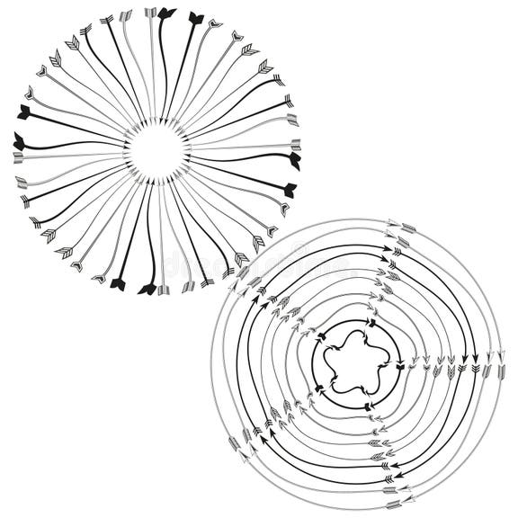 Radial Chart Pair. Circular Axis Icon. Concentric Target Vector ...