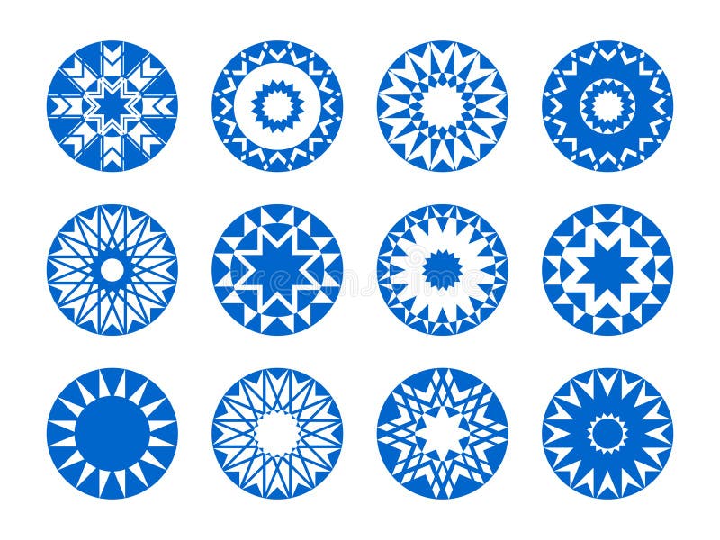 Circle Design Element. Abstract Geometric Rotation Pattern Stock Vector ...
