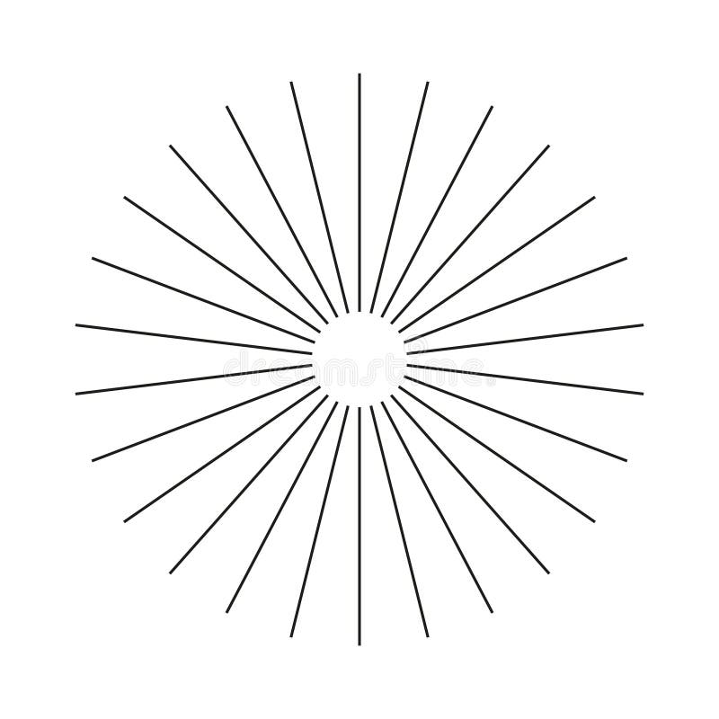 Radial Circle Lines. Circular Lines Element. Symbol of Sun Star Rays ...