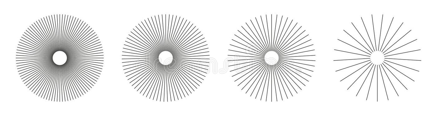 Circular Graphic Elements Rays Line Stock Illustrations – 86 Circular ...