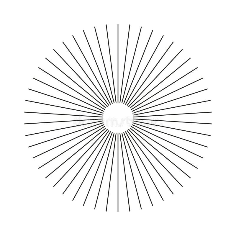 Radial Circle Lines Template. Circular Lines Graphic Element. Symbol of ...