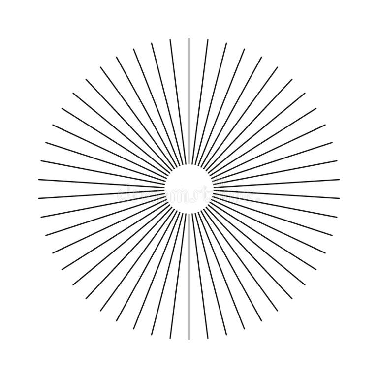 Circular Graphic Elements Rays Line Stock Illustrations – 142 Circular ...
