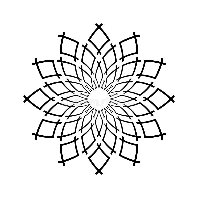 Radial Circle Pattern. Abstract Icon. Decorative Round Design Element ...