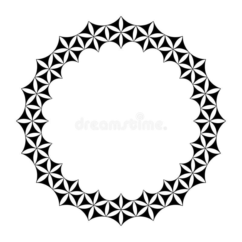 Radial Circle Pattern for Decorative Round Frame Stock Vector ...
