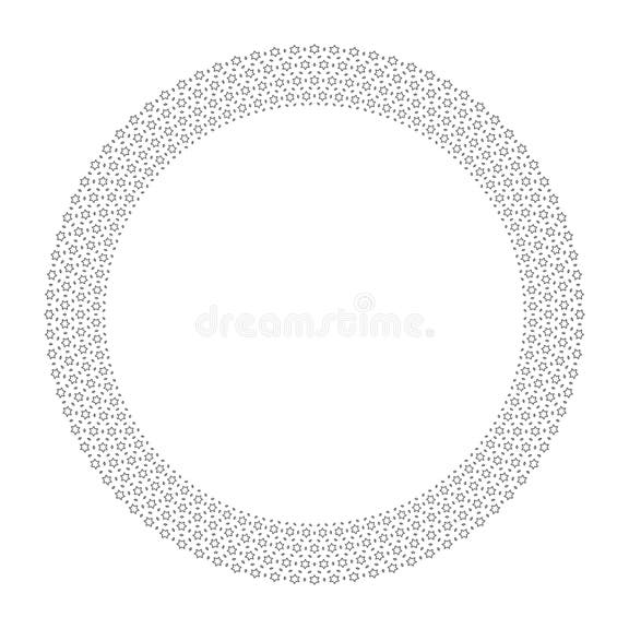 Radial Circle Stars Pattern for Decorative Round Frame Stock ...