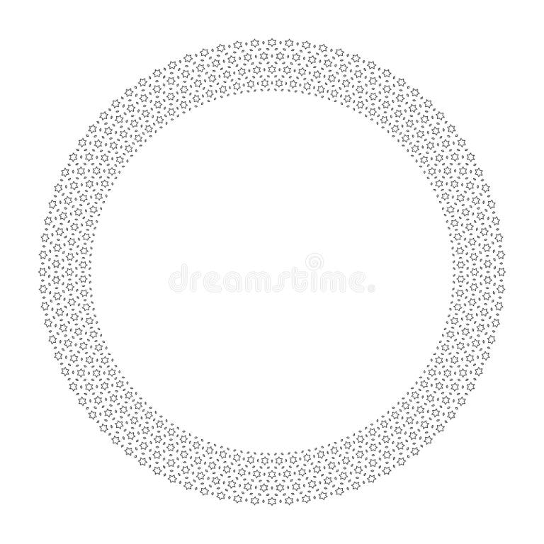Radial Circle Stars Pattern for Decorative Round Frame Stock ...