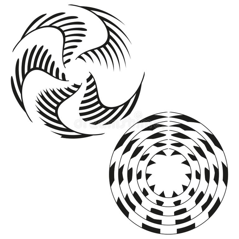 Radial Circles Pattern. Concentric Ring Design. Vector Circular ...