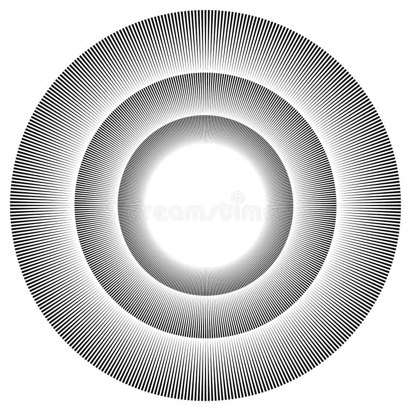 Radial, Concentric, Circular Triangles Shape, Design Element, Icon ...