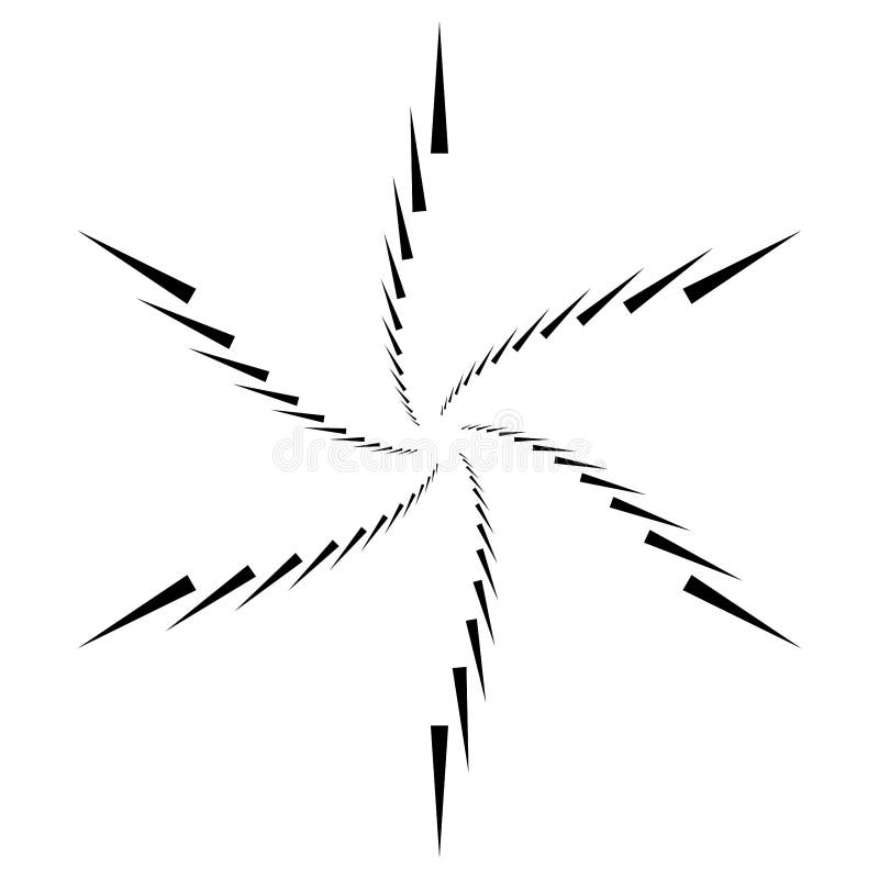 Radial, Concentric, Circular Triangles Shape, Design Element, Icon ...