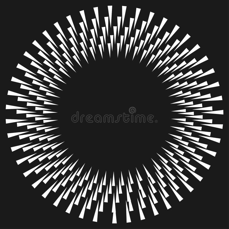 Radial, Concentric, Circular Triangles Shape, Design Element, Icon ...