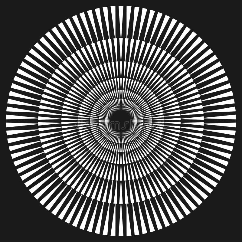 Radial, Concentric, Circular Triangles Shape, Design Element, Icon ...