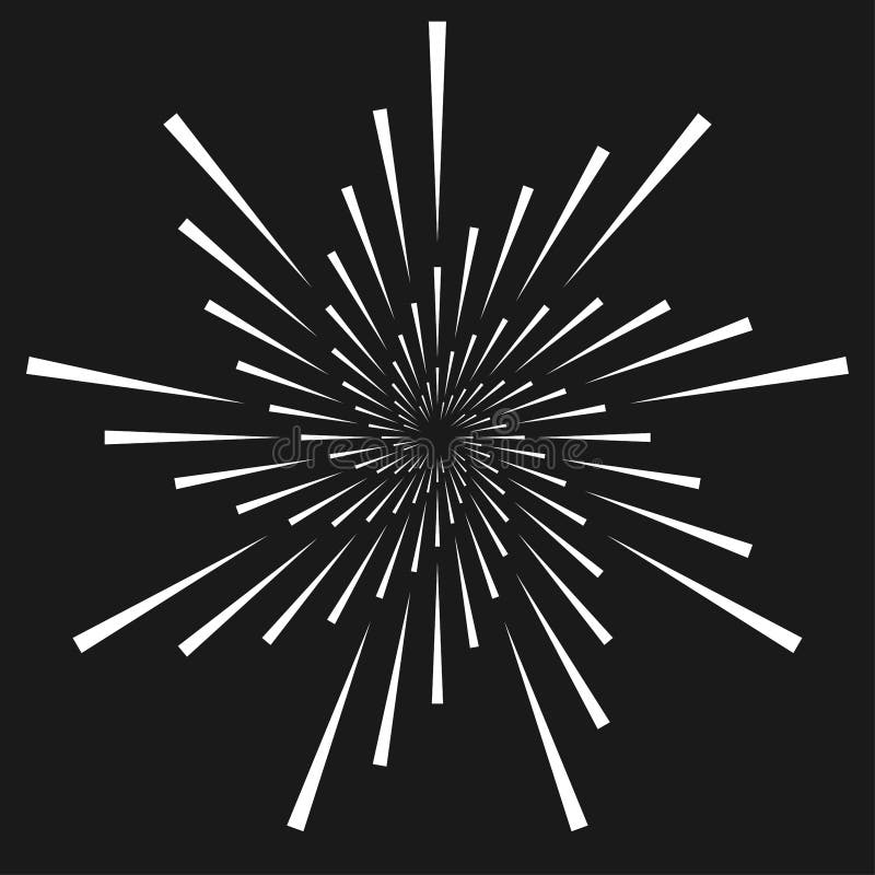 Radial, Concentric, Circular Triangles Shape, Design Element, Icon ...