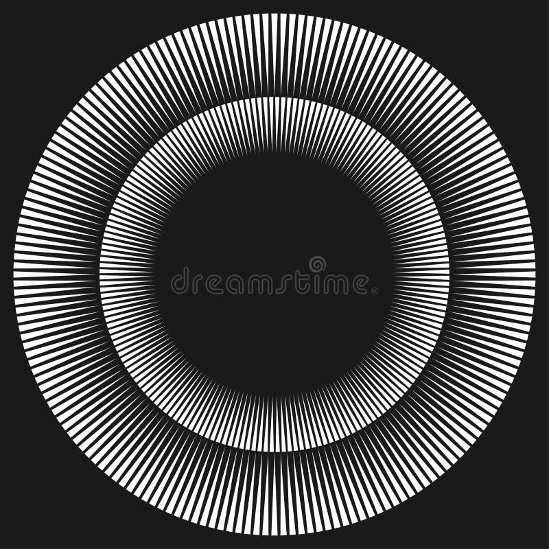 Radial, Concentric, Circular Triangles Shape, Design Element, Icon ...