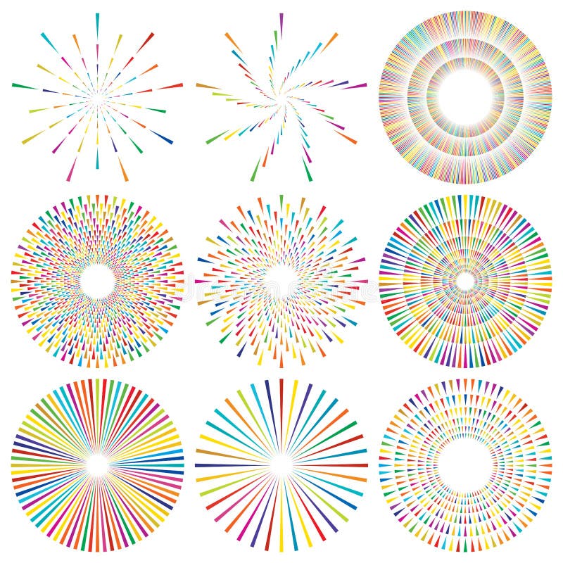 Radial, Concentric, Circular Triangles Shape, Design Element, Icon ...