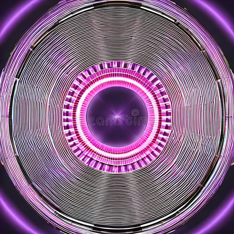 A Radial Design with Interlocking Triangles in Shades of Pink and ...