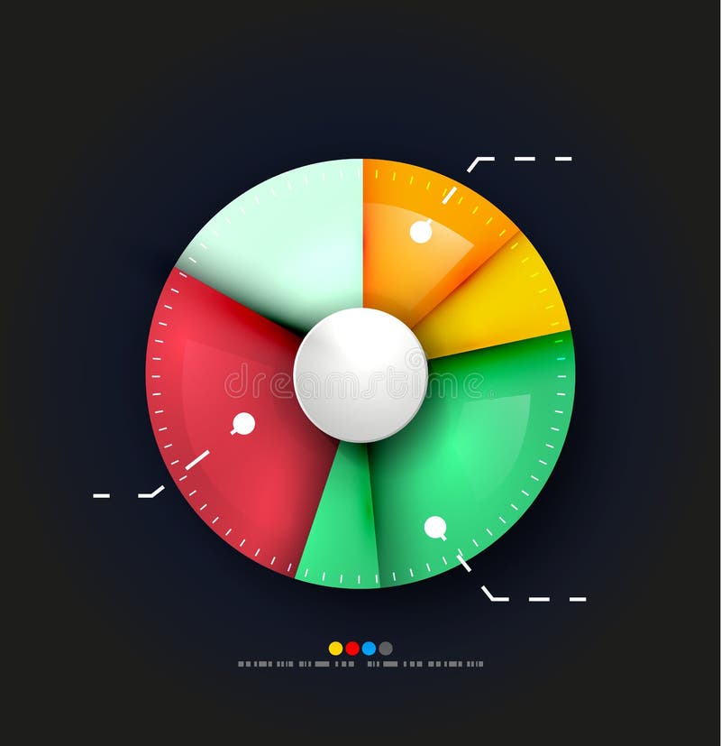 Radial Diagram Design Template Stock Vector - Illustration of graph ...