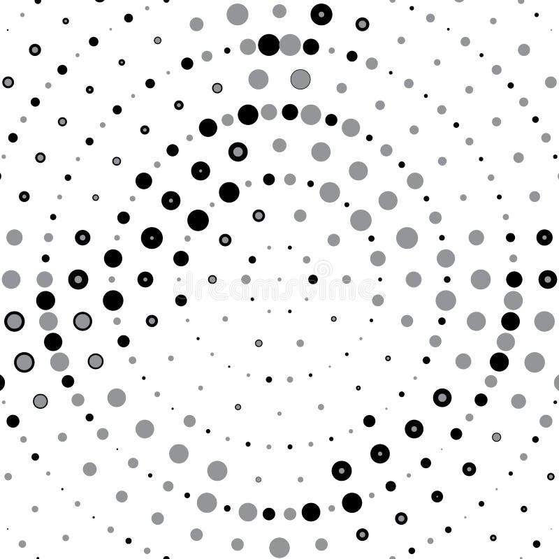 Radial Dot Pattern or Halftone Background Stock Vector - Illustration ...