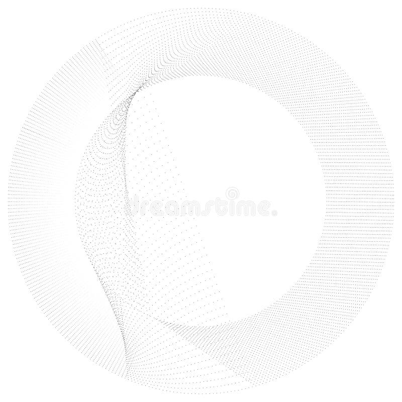 Radial Element with Random Dots, Circles, Rings As Particles. Diffusion ...