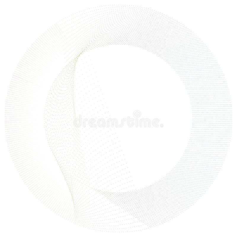 Radial Element with Random Dots, Circles, Rings As Particles. Diffusion ...