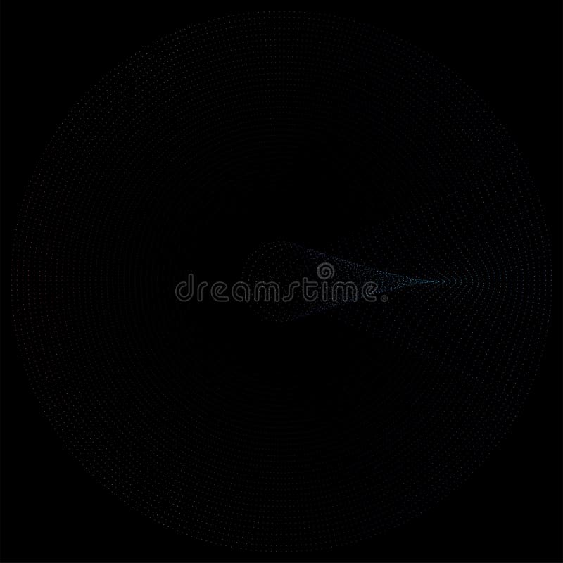 Radial Element with Random Dots, Circles, Rings As Particles. Diffusion ...