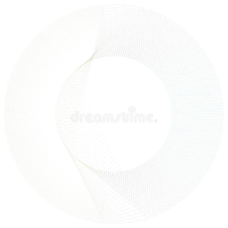 Radial Element with Random Dots, Circles, Rings As Particles. Diffusion ...