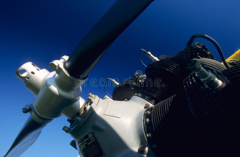 Radial Engine of Biplane Boeing Stearman Stock Photo - Image of vintage ...