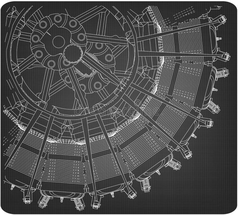 Aircraft Radial Engine Stock Illustrations – 379 Aircraft Radial Engine ...