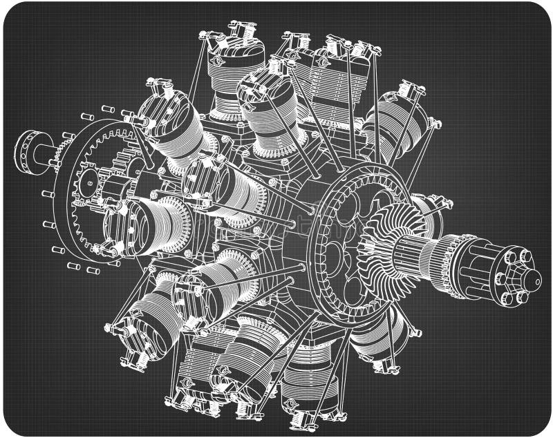Radial Engine Stock Illustrations – 640 Radial Engine Stock ...
