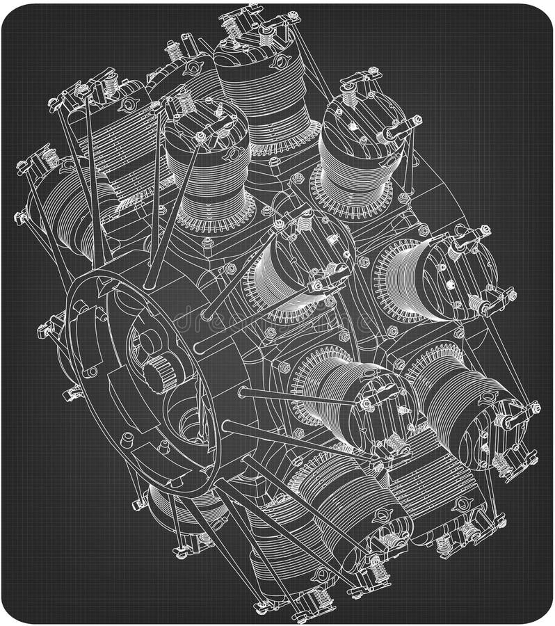 Radial Engine Stock Illustrations – 508 Radial Engine Stock ...