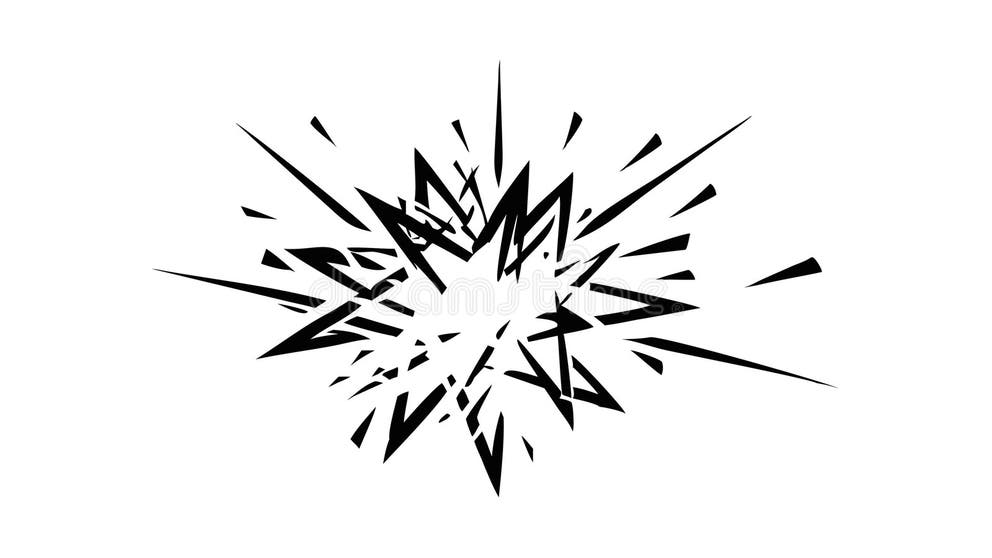 Radial Explosion Burst Vector. Dynamic Impact Graphic, Vector Design ...