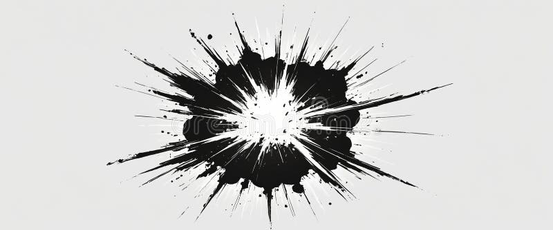 Radial Explosion Silhouette Exploding Bursts, Round Explosions Cloud ...