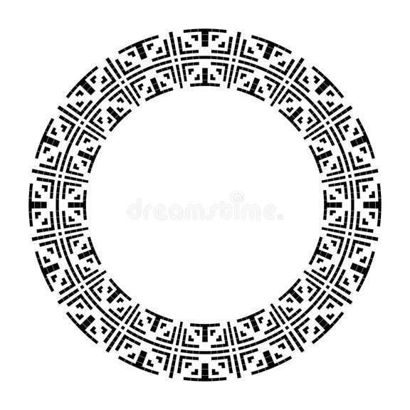 Radial Geometric Circle Pattern for Decorative Round Frame Stock Vector ...