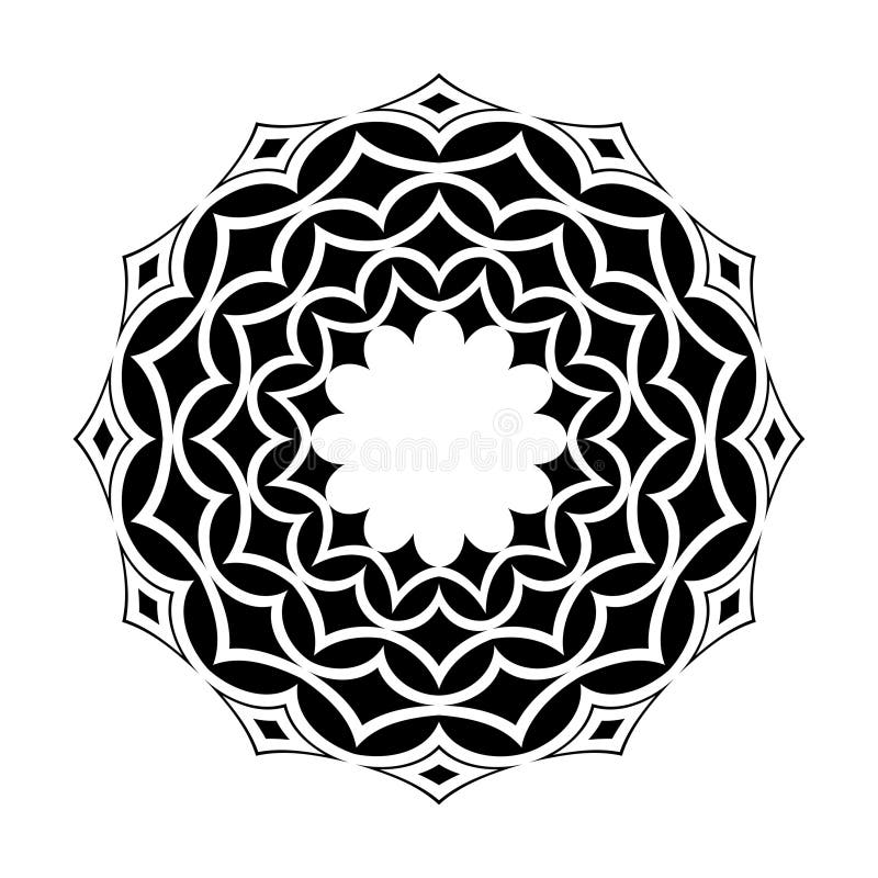 Mandala Bw Stock Illustrations – 118 Mandala Bw Stock Illustrations ...
