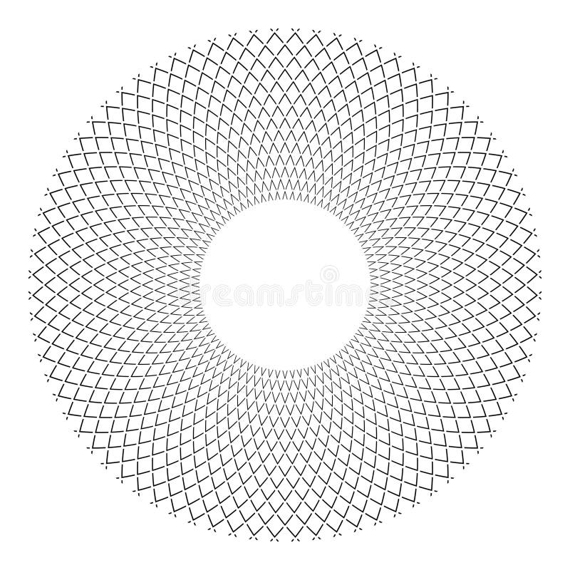 Geometric Circular Element - Rotating Spiral, Swirl Shape Stock Vector ...