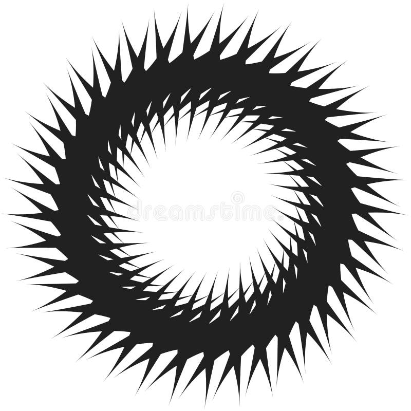 Radial Geometric Element Series. Abstract Black and White Shape Stock ...