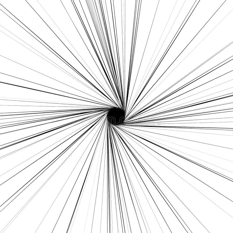 Radial Geometric Element Series. Abstract Black and White Shape Stock ...