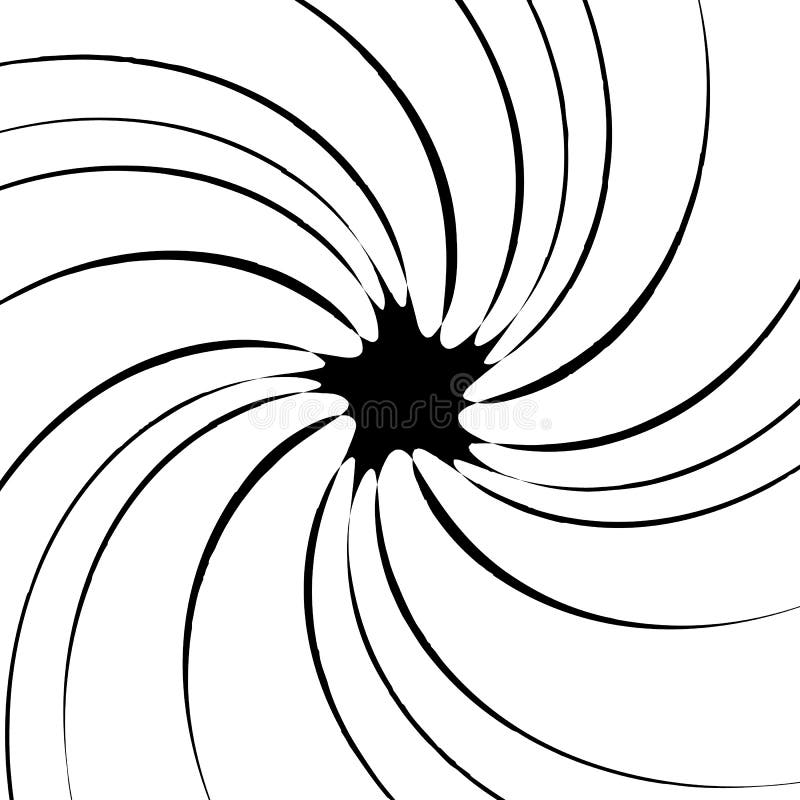 Radial Geometric Element Series. Abstract Black and White Shape Stock ...