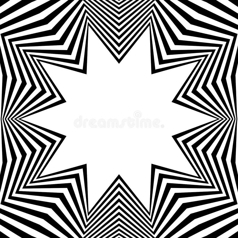 Radial Geometric Graphic with Distortion Effect. Irregular Radiating ...