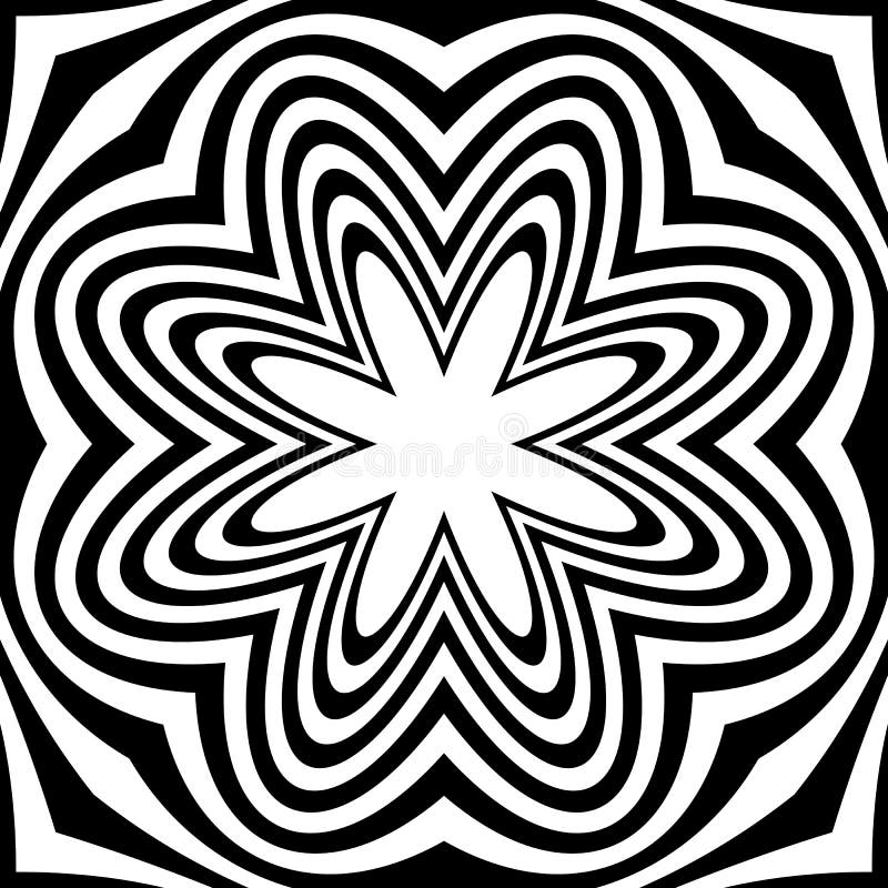 Radial Geometric Graphic with Distortion Effect. Irregular Radiating ...