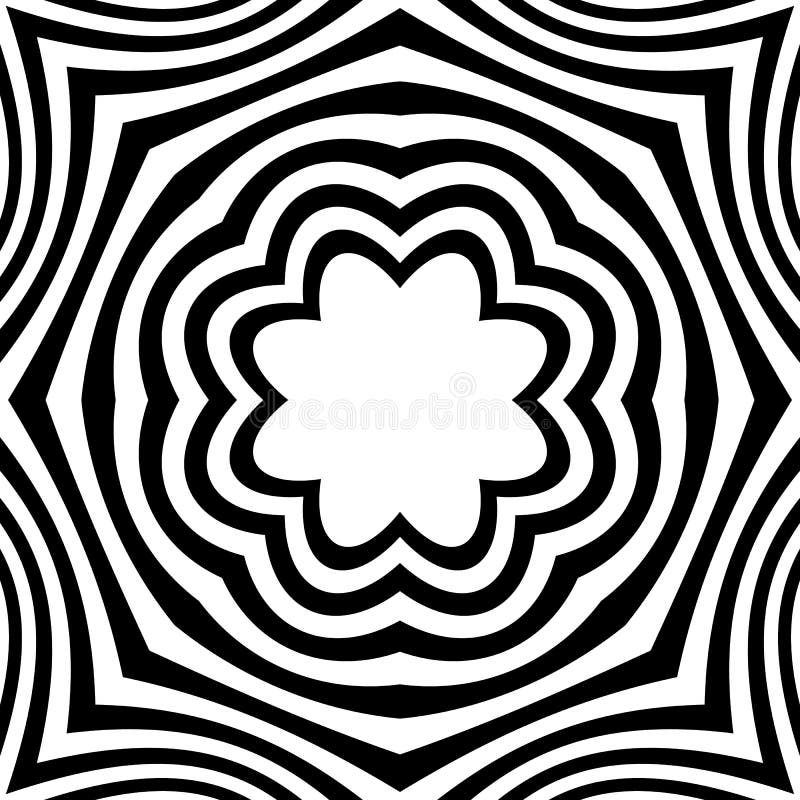 Radial Geometric Graphic with Distortion Effect. Irregular Radiating ...