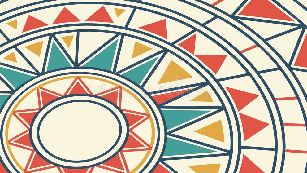 Radial Geometric Pattern with Central Oval. Abstract Art Vector. Vector ...