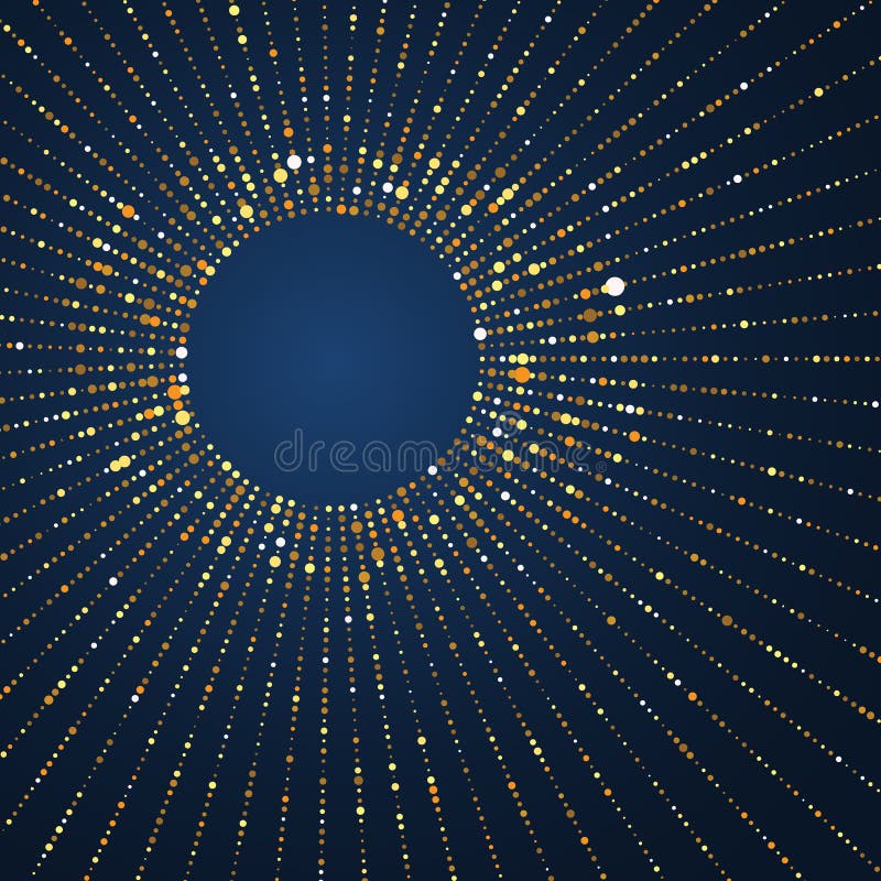 Radial Golden Dots Background Stock Vector - Illustration of magazine ...