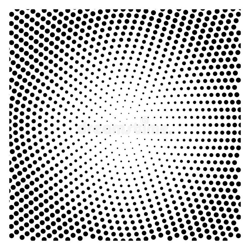 Radial Gradient in Halftone Style. Geometric Dot Texture Stock Vector ...