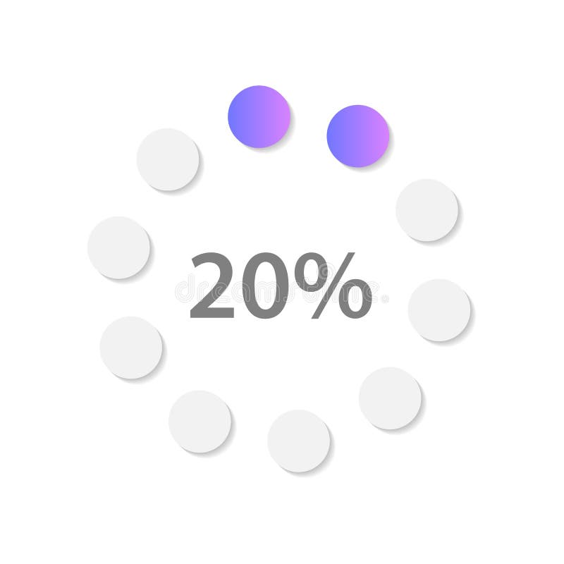 Dot Gradient Infographic Chart Design Template Set for Dark Theme Stock ...