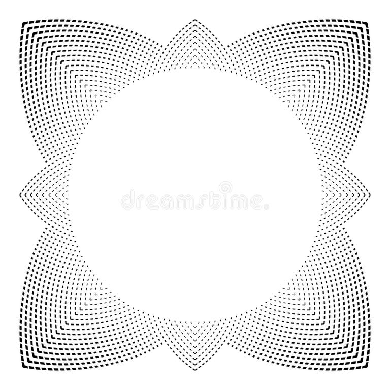 Radial Halftone Dots Pattern for Round Border or Frame Stock Vector ...
