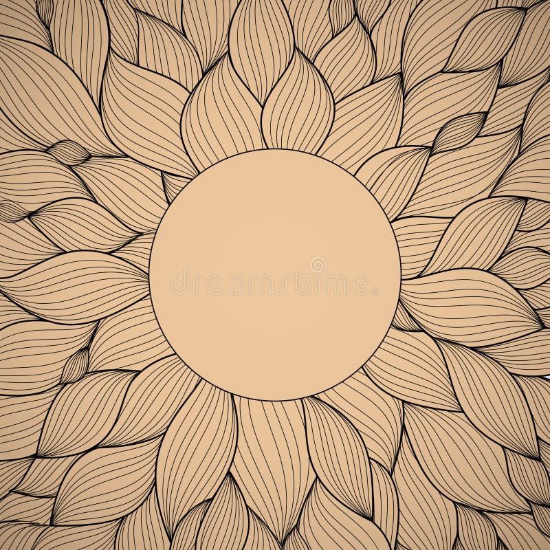 Radial Hand-drawn Pattern, Waves Background Stock Vector - Illustration ...