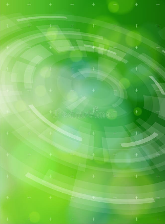 Radial HUD Elements & Green Bokeh Stock Vector - Illustration of card ...