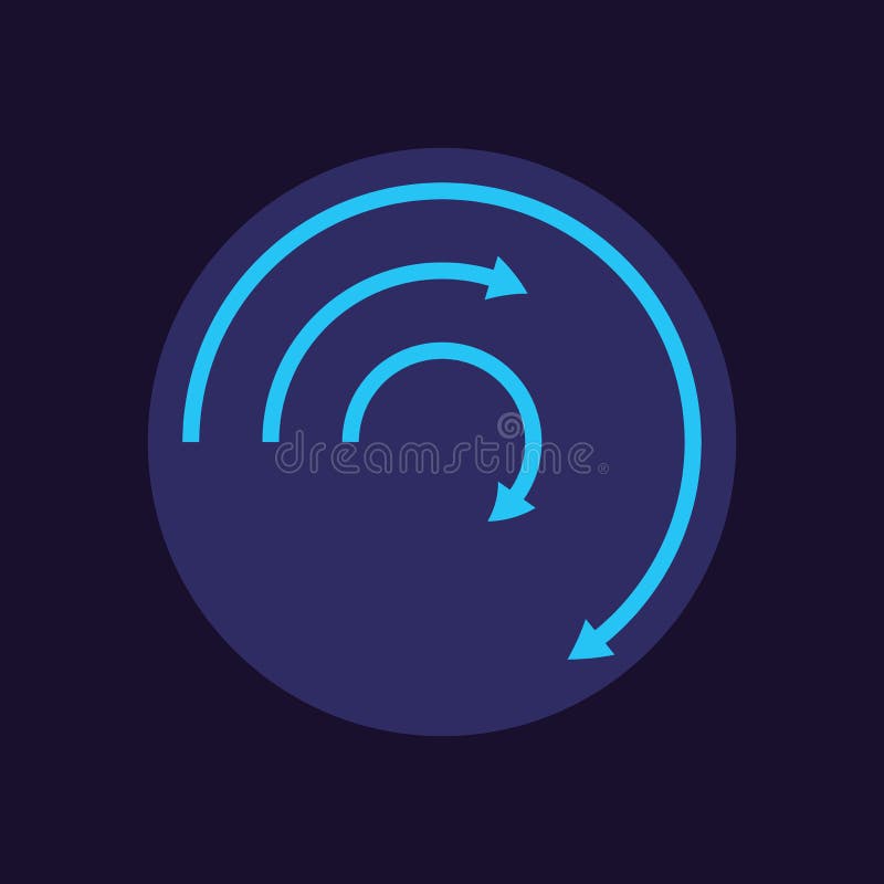 Radial Infographic Chart Design Element for Dark Theme Stock Vector ...